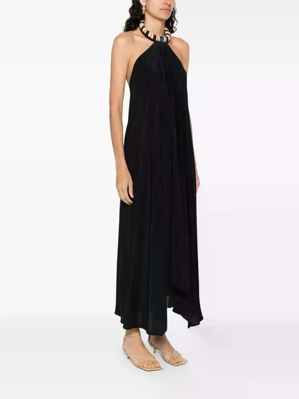 VOLANTIS Pleated Midi Dress