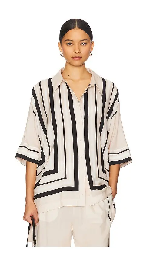 Simkhai Bowman Oversized Button Down Shirt - Neutral