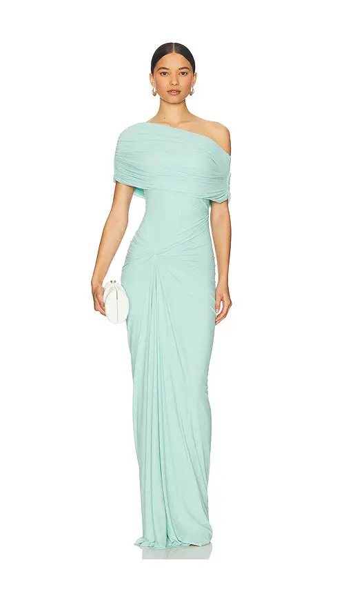 DEME BY GABRIELLA Katya Drape Neckline Dress