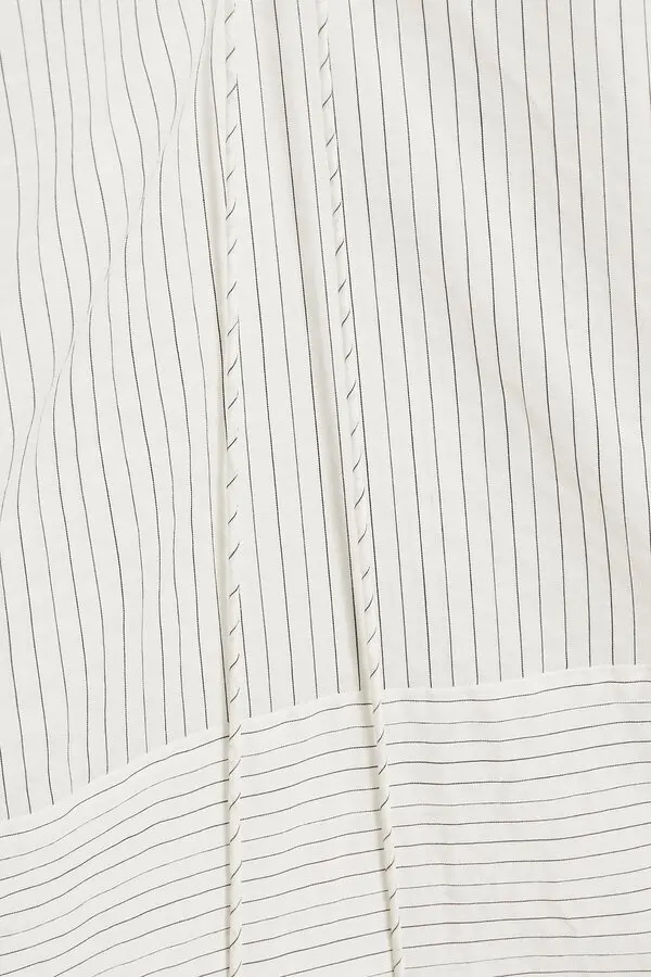 Max Mara Saletta Pinstriped Cotton And Silk-blend Blouse