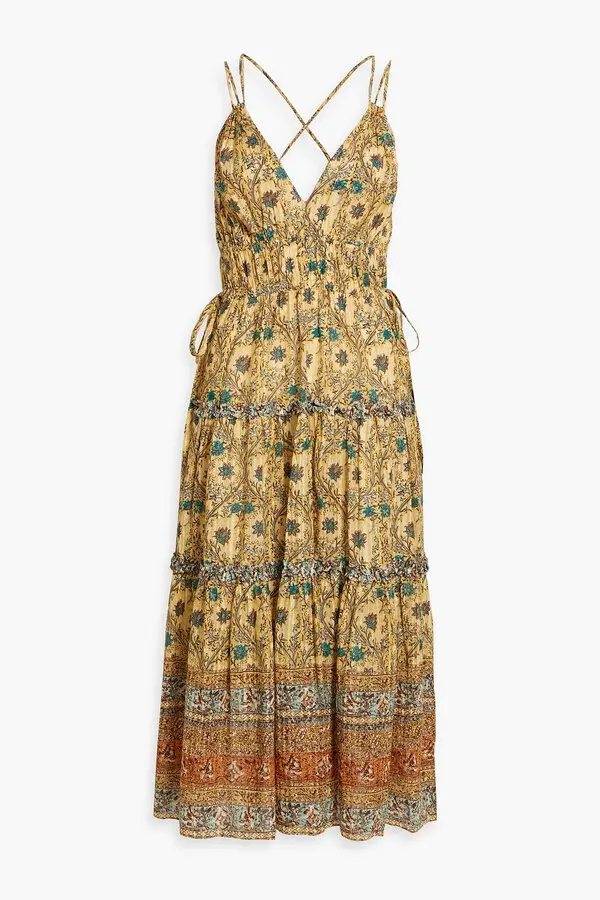 Ulla Johnson Rosa Ruffled Printed Cotton-blend Midi Dress