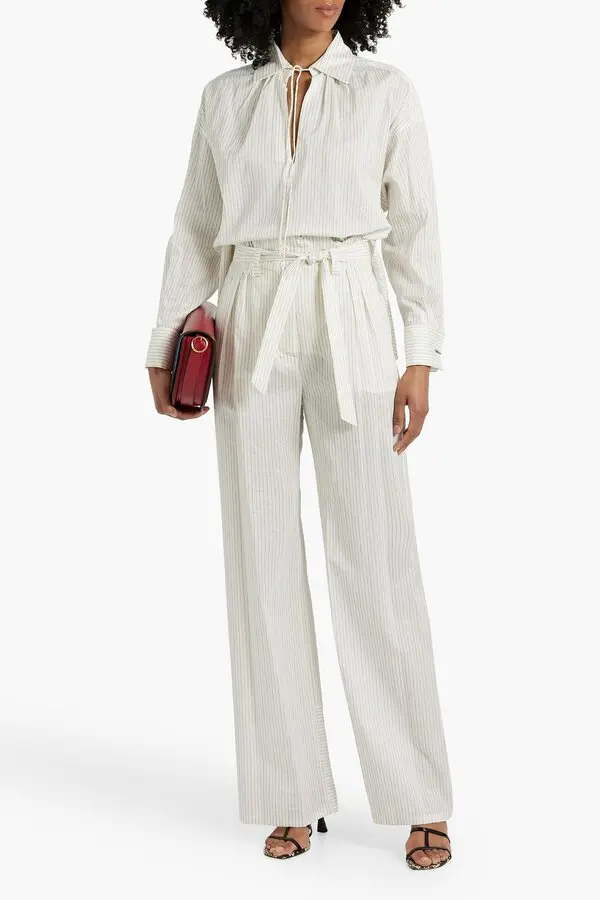 Max Mara Xero Pinstriped Wide-leg Pants