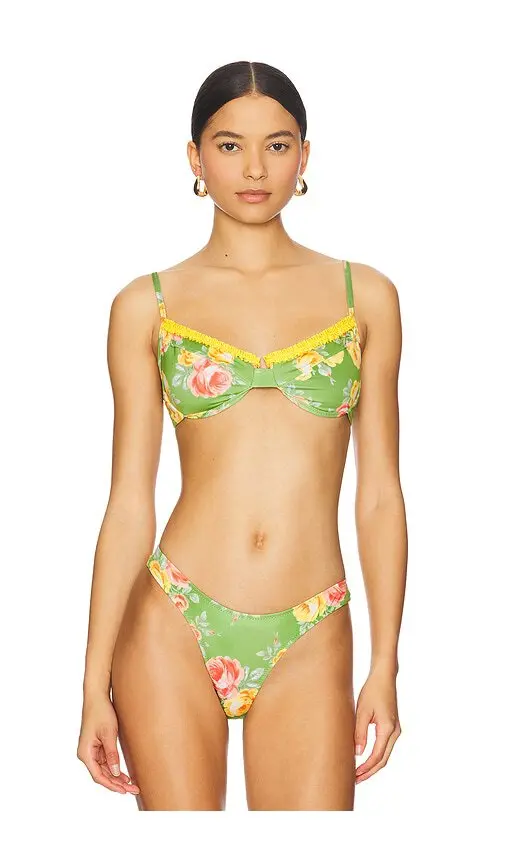 Heavy Manners Ruffled Up Underwire Bikini Top - Vivre Sa Vie
