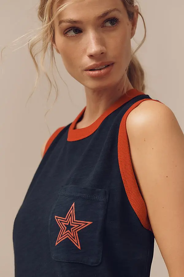 Sundry Jersey Graphic Midi Tank Dress In Deep Navy - 64% Off | Editorialist