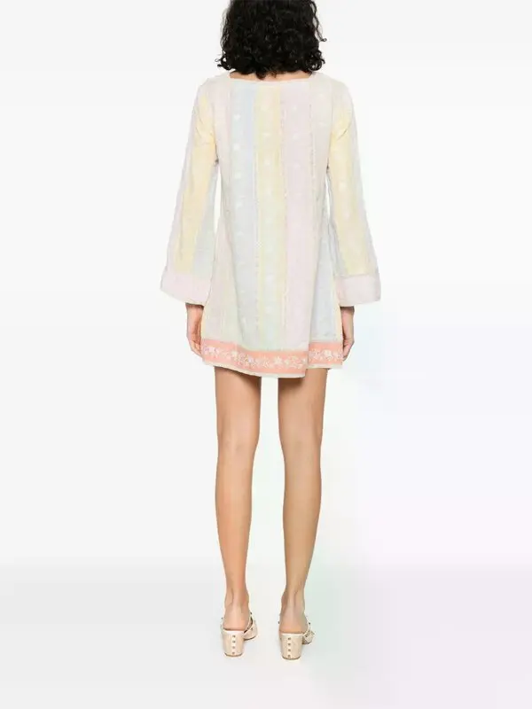 Rixo Floral-Embroidered Dress In Pink - 30% Off | Editorialist
