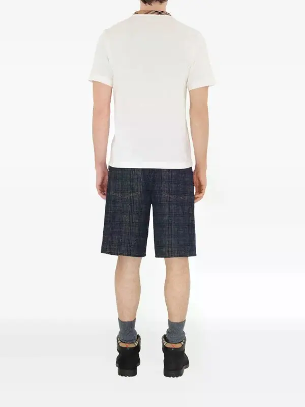 Burberry Checked-trim Cotton T-shirt