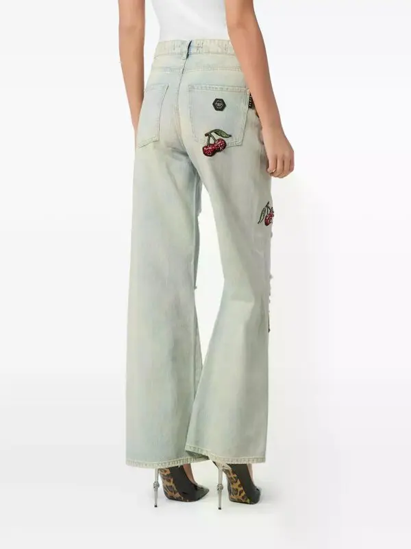 Philipp Plein Cherries Destroyed Jeans