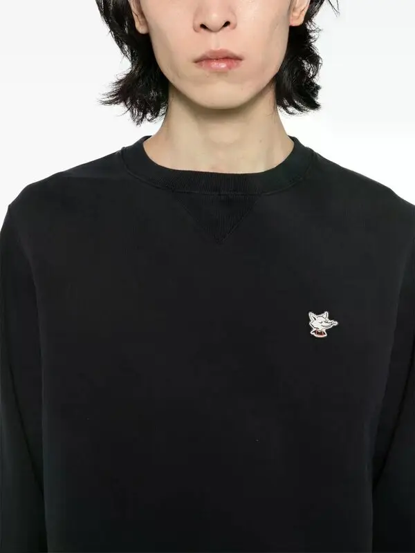 CAFÉ KITSUNÉ Barista Fox-patch Sweatshirt