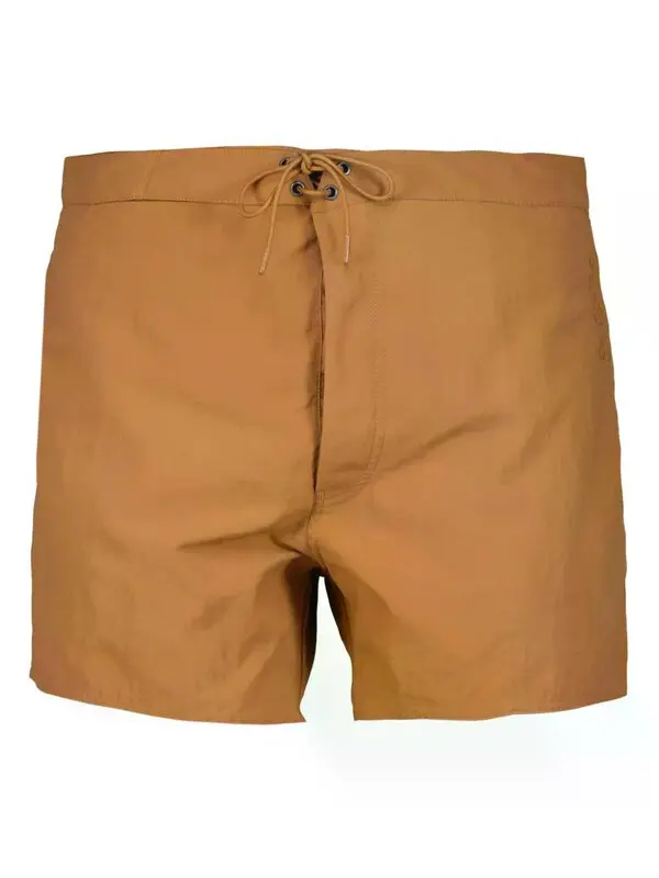 Saint Laurent Drawstring Swim Shorts - Brown