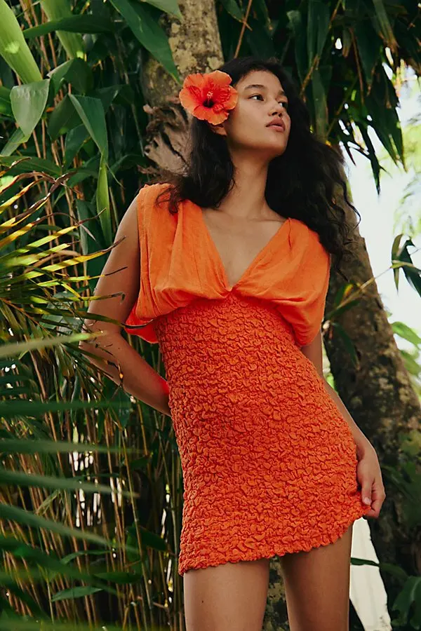 Free People Mini Dress - Papaya Mango