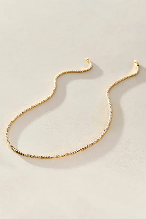 LOVER'S TEMPO Tennis Necklace - Gold/clear
