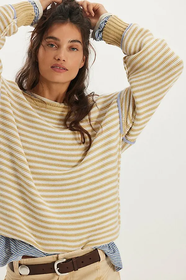 Free People We The Free Asher Pullover - Sand Combo