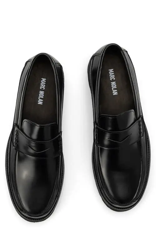 MARC NOLAN Adler Lug Sole Loafer - Black