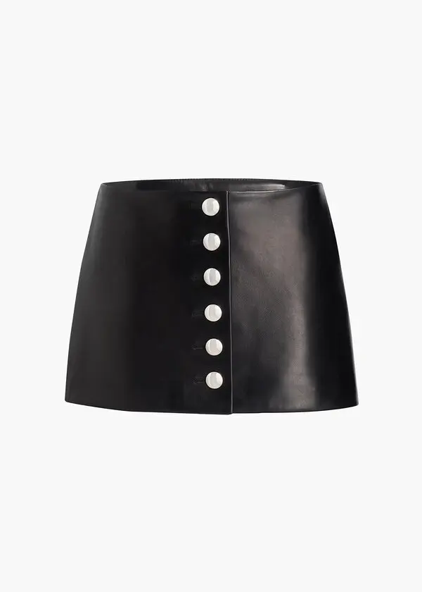 Khaite Jaxon Leather Skirt