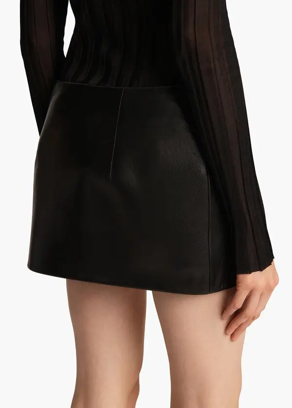 Khaite Jaxon Leather Skirt