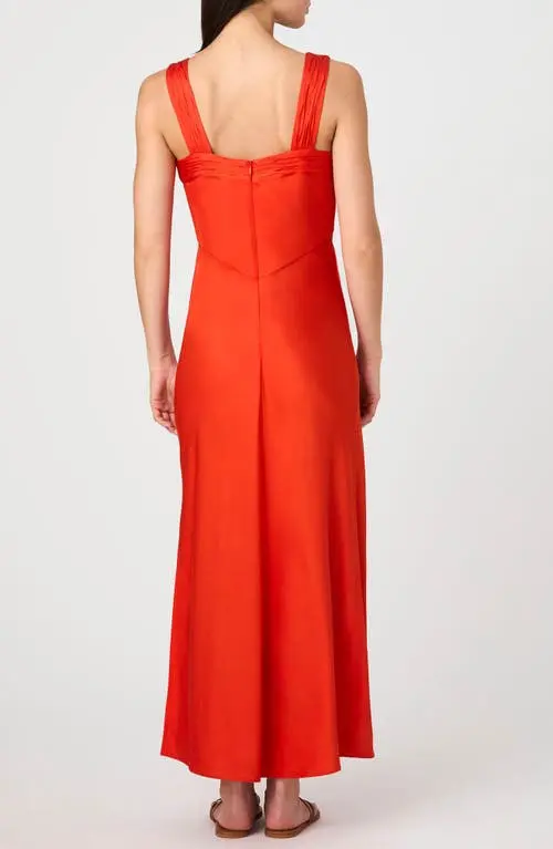 French Connection Ennis Satin Slipdress - Miami Orange