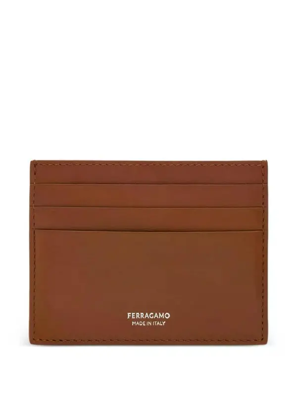 FERRAGAMO Leather Cardholder - Brown
