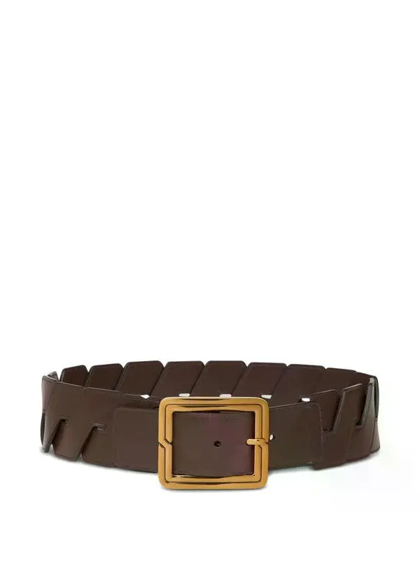 Etro Interwoven Leather Belt - Brown