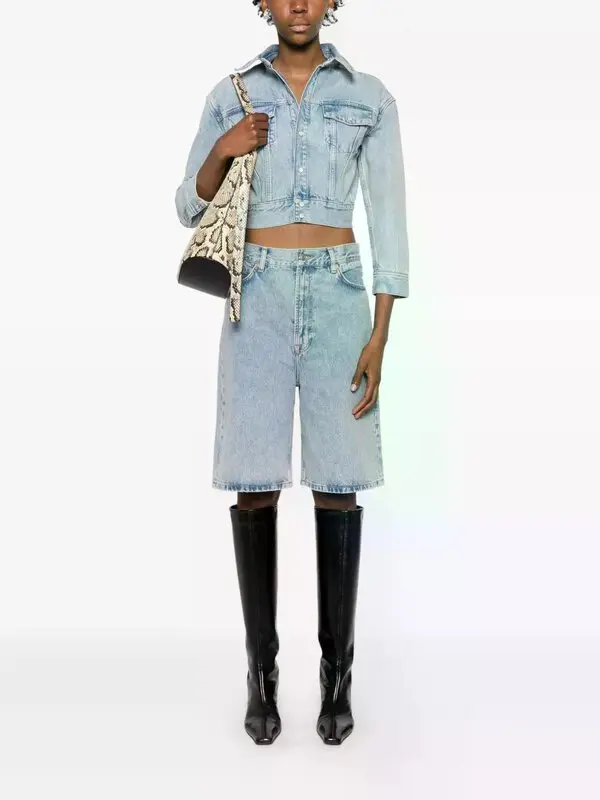 Wardrobe.NYC Cropped Denim Jacket