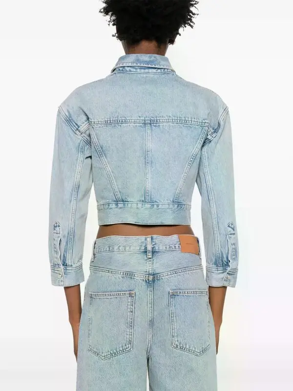 Wardrobe.NYC Cropped Denim Jacket