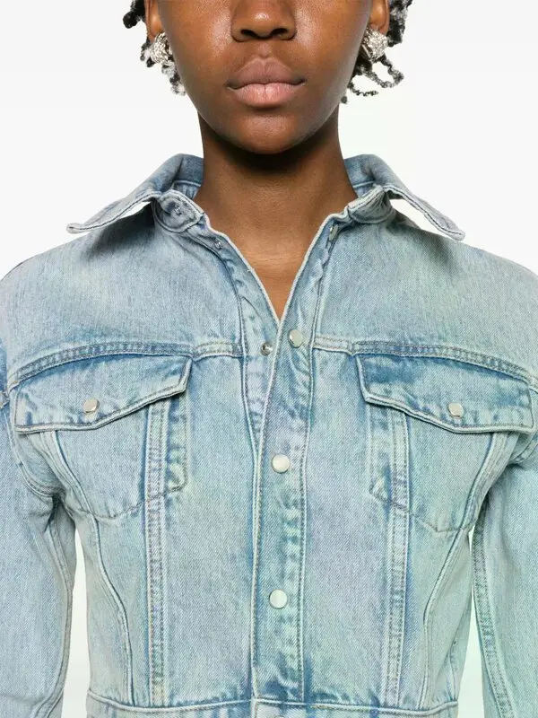 Wardrobe.NYC Cropped Denim Jacket