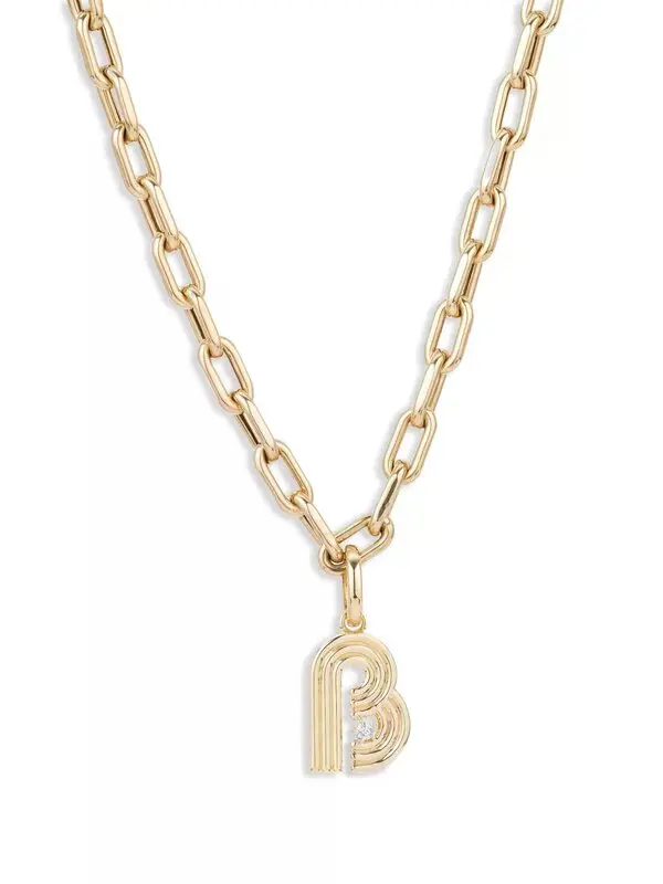 Adina Reyter 14k Yellow Initial Diamond Pendant - Gold
