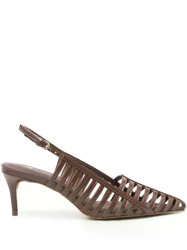 ANDREA CARRANO 70mm Leather Slingback Pumps