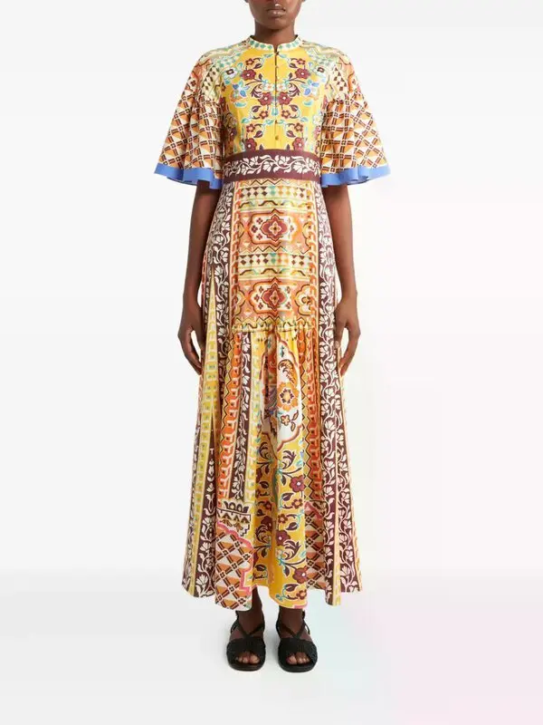 Etro Printed Poplin Dress - Neutrals
