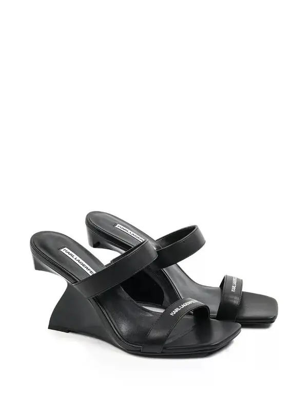 Karl Lagerfeld 90mm Logo-print Wedge Sandals