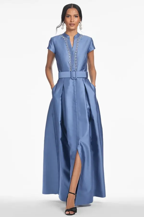 Sachin & Babi Embellished Mikado Ball Gown - Twilight