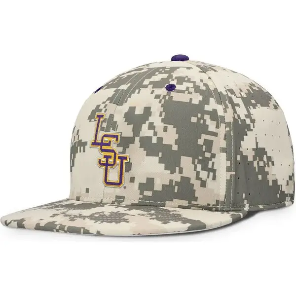 Nike Lsu Tigers 2025 Dugout True Performance Fitted Cap - Camo