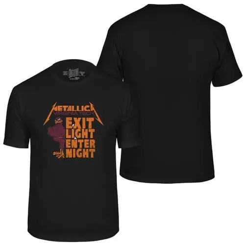The Original Retro Brand Original Virginia Tech Hokies Metallica Retro T-shirt - Black
