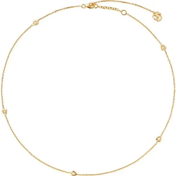Burberry Shield Chain Necklace - Gold/clear