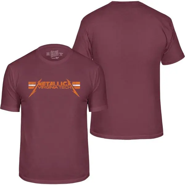 The Original Retro Brand Original Virginia Tech Hokies Metallica Retro T-shirt - Maroon