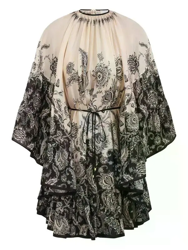 Zimmermann Paisley-print Ruffled Dress