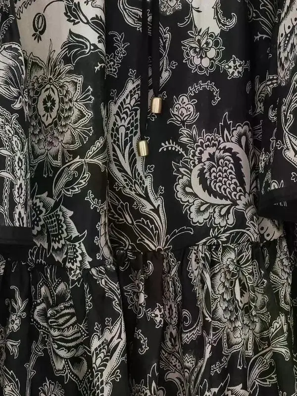 Zimmermann Paisley-print Ruffled Dress