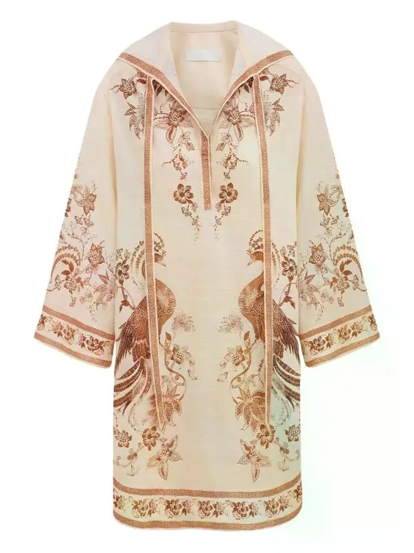 Zimmermann Embroidered Hooded Dress