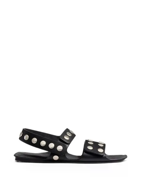 Khaite Boden Studded Leather Sandals - Black
