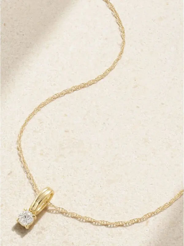 STONE AND STRAND Flow Diamond Necklace - Gold