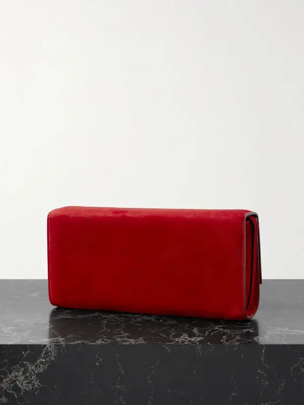Marni Vhs E/w Embellished Suede Shoulder Bag