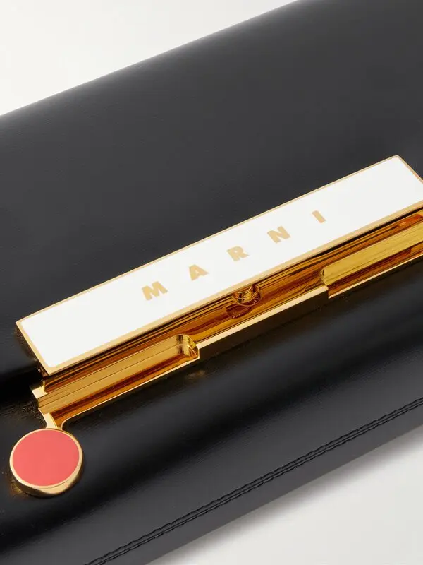 Marni Embellished Leather Shoulder Bag