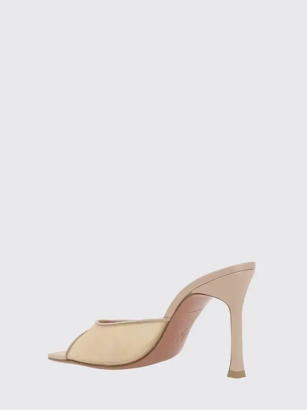 Amina Muaddi Heeled Sandals - Beige