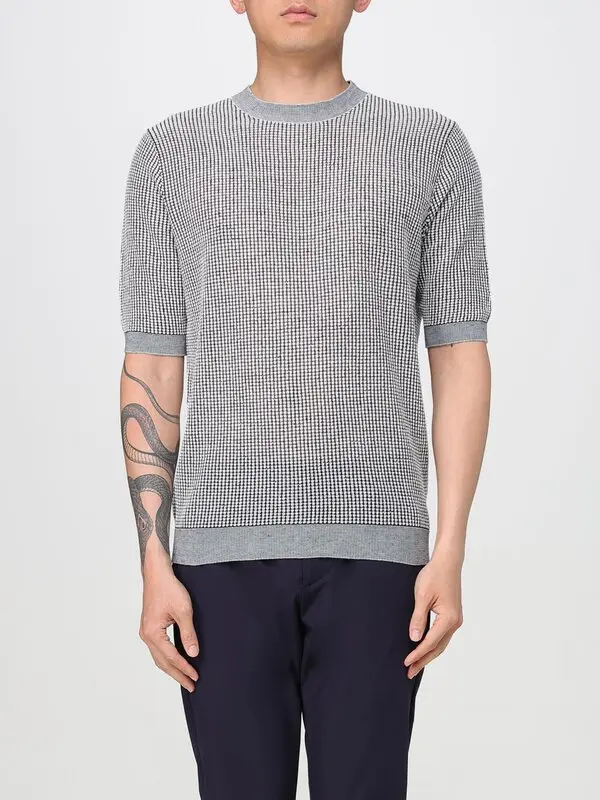 BALLANTYNE Textured Knit Pullover - Blue