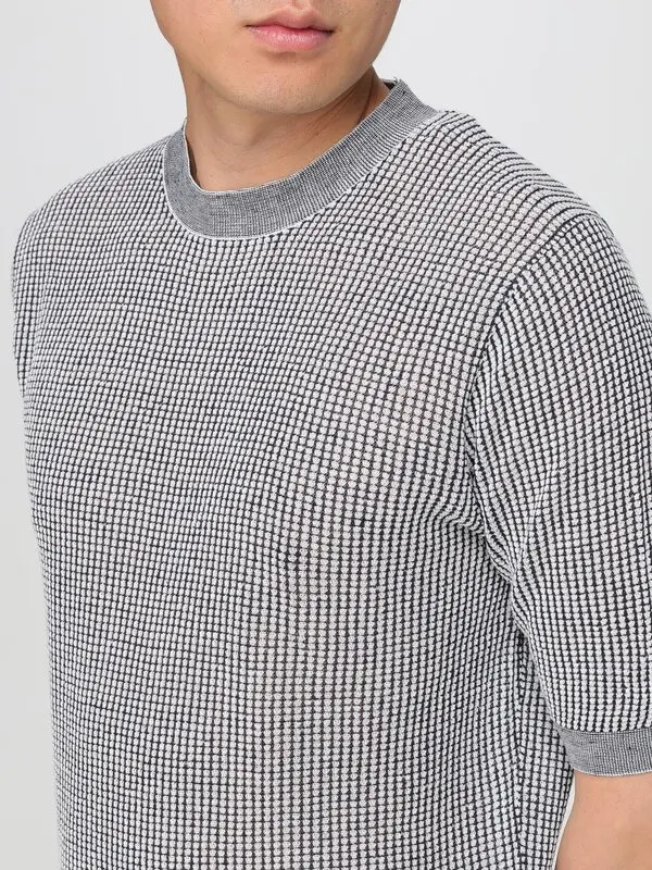 BALLANTYNE Textured Knit Pullover - Blue