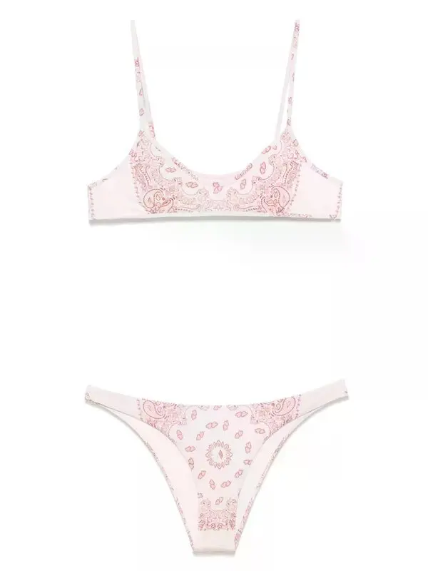 Attico Paisley-print Bikini - Pink
