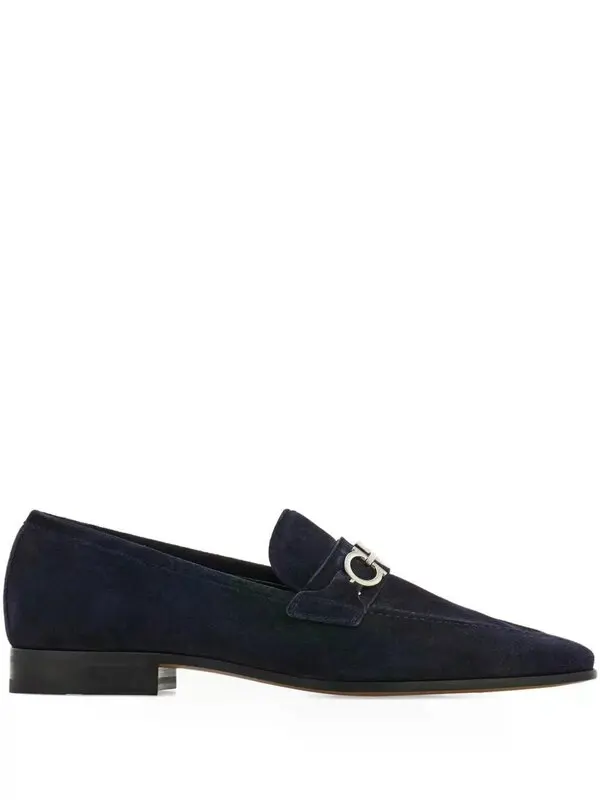 FERRAGAMO Gancini Suede Loafers