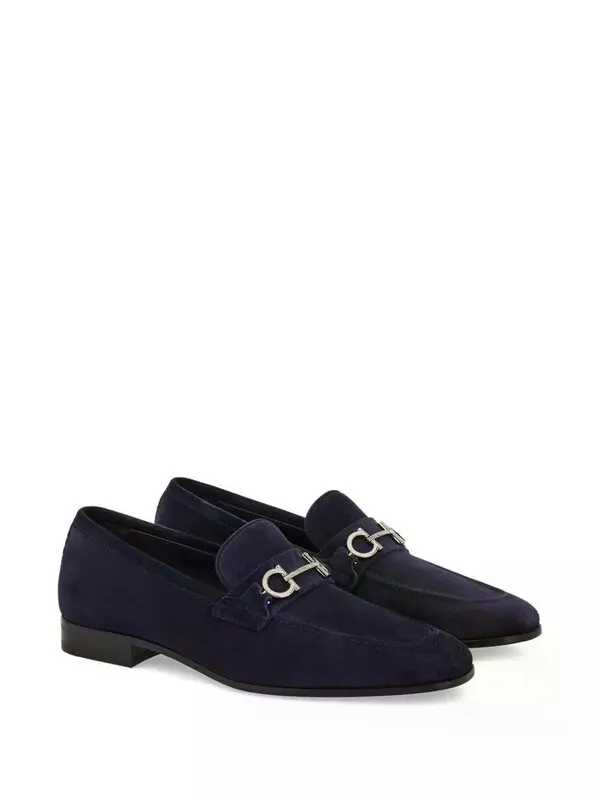 FERRAGAMO Gancini Suede Loafers