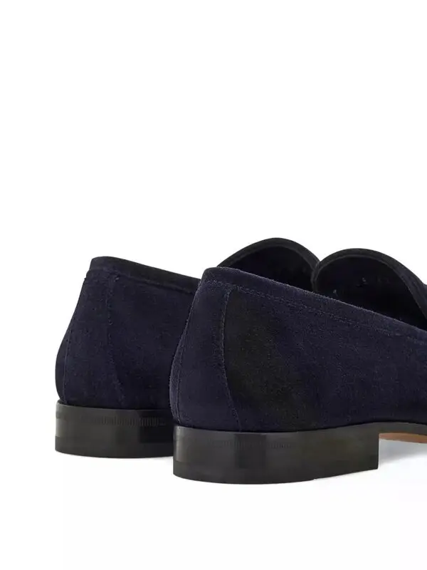 FERRAGAMO Gancini Suede Loafers