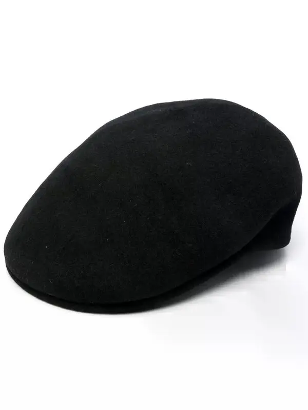 KANGOL Logo-patch Flat Cap - Black