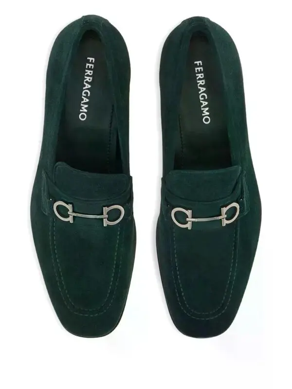 FERRAGAMO Gancini Suede Loafers
